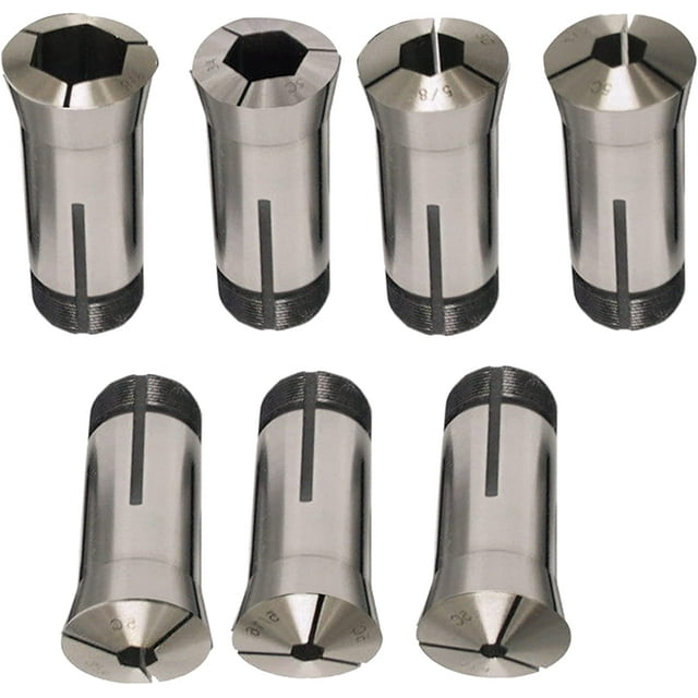 EPOTOOR Collet Set 5C Hexagonal Hole Collet 1/4-7/8 Inch for Machining ...