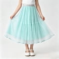 Atogsazn Girl's Summer Tiered Tulle Midi Skirt Kids Dressy Flowy Skirts ...