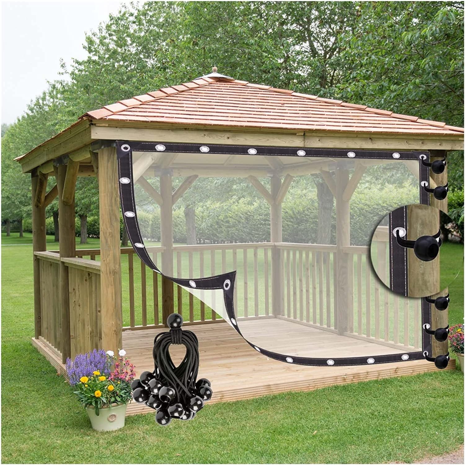 Click here for Surjde Outdoor Patio Heavy-Duty Tarpaulin With Rus... prices