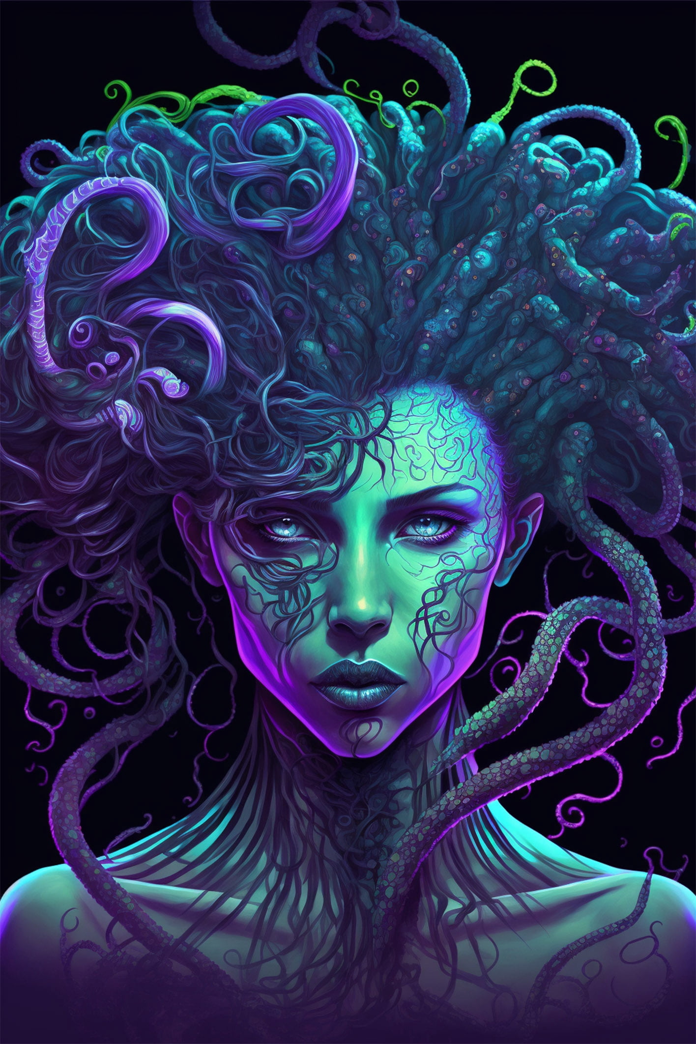 24x36 gallery poster, Cyberdelic Medusa p5 - Walmart.com