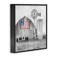 Stupell Industries Grandfather's Barn with Flag Black Framed Giclee Art ...