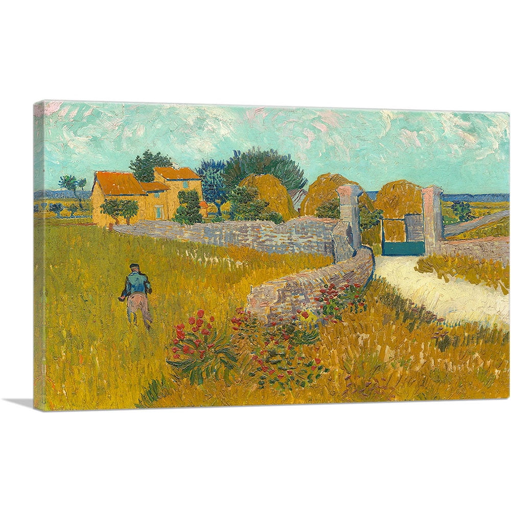 ARTCANVAS Farmhouse in Provence 1888 Canvas Art Print by Vincent Van ...