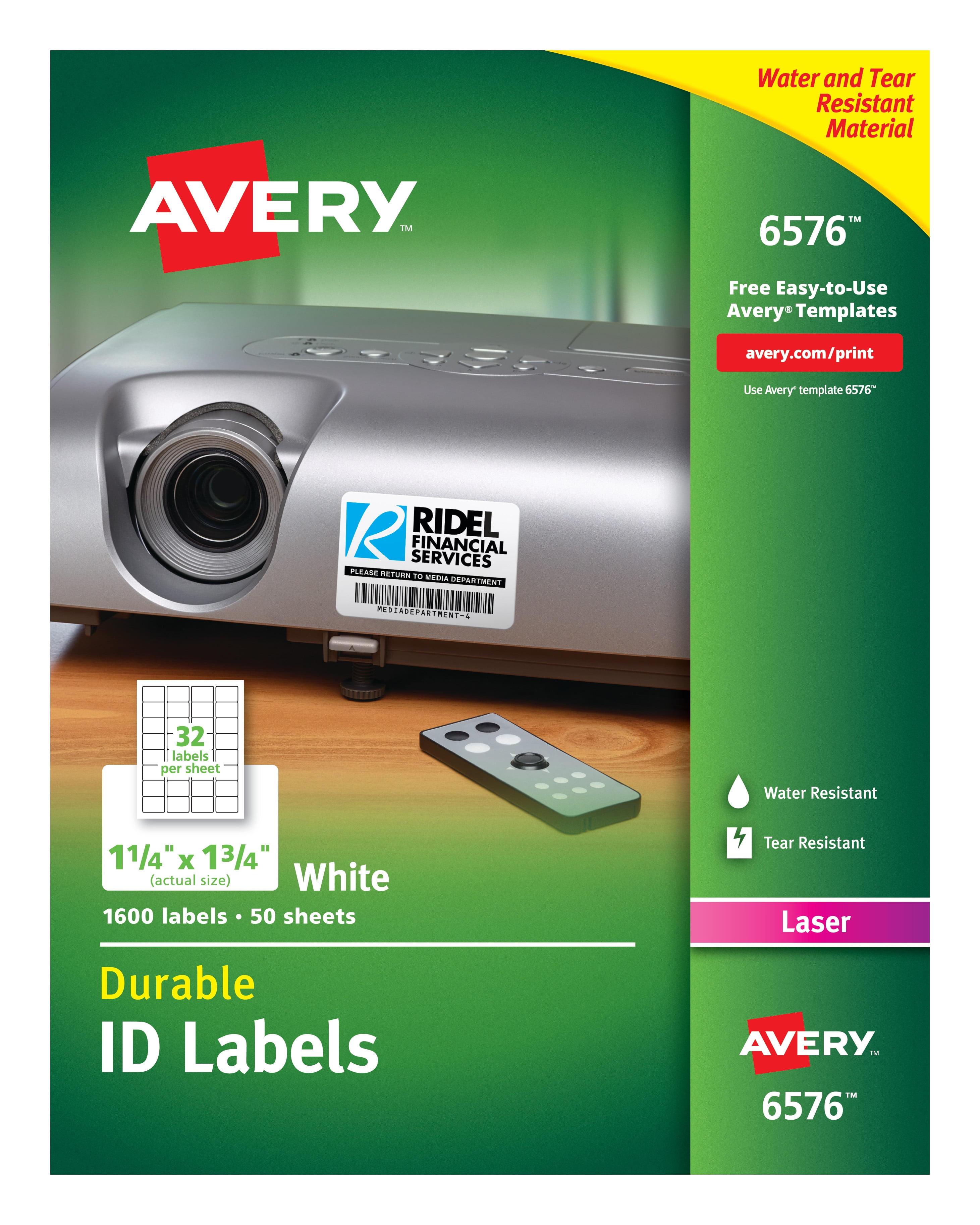 Avery Durable ID Labels Permanent Adhesive 1 1 4 X 1 3 4 1 600 Avery Durable ID Labels Permanent Adhesive 1 1 4 X 1 3 4 1 600
