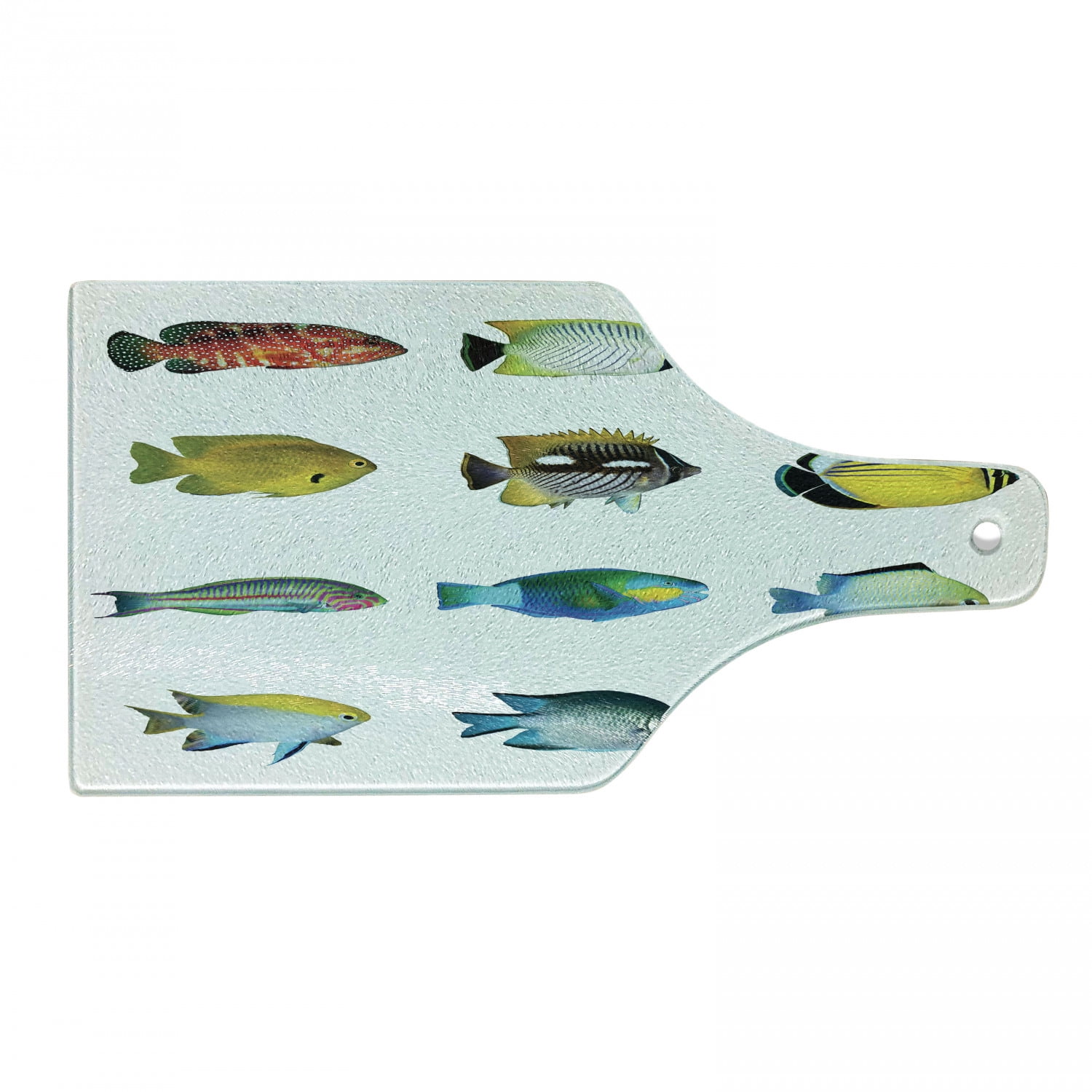 Fish Cutting Board, Egyptian Fauna Bannerfish Goldfish Parrotfish ...