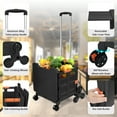 Foldable Utility Cart Collapsible Portable Crate Rolling Carts with ...