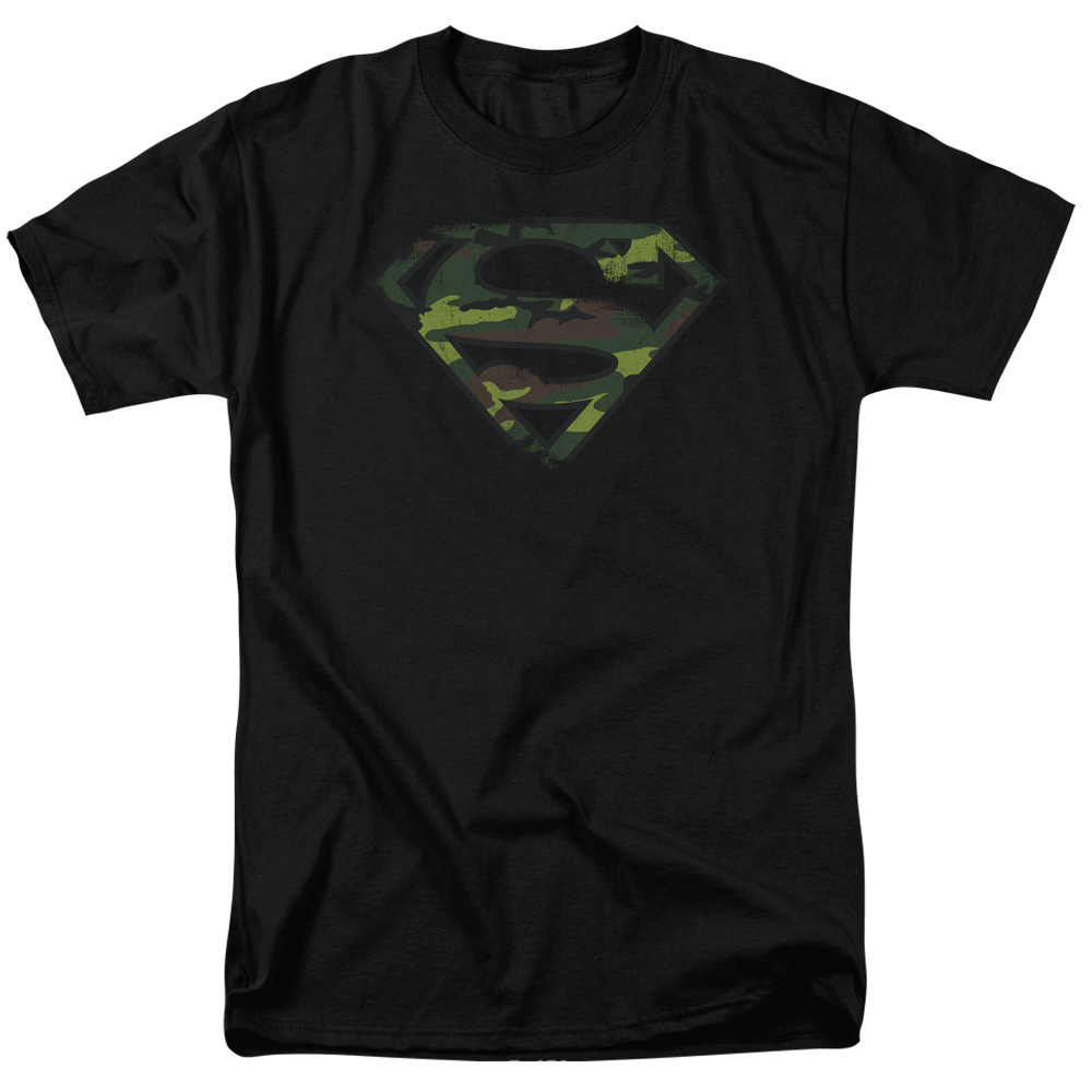 Superman Distressed Camo Shield Mens Short Sleeve Shirt - Walmart.com
