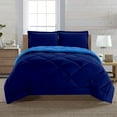 Down Alternative 3pc Comforter Set King California King Navy Aqua