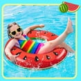 1 Pc Inflatable Pool Float, 19.6" Watermelon Swim Ring for Aged 2-4 ...