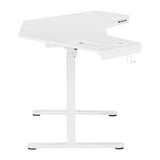 Stealth Adjustable Sit-to-Stand Corner Desk with Drawers, White ...