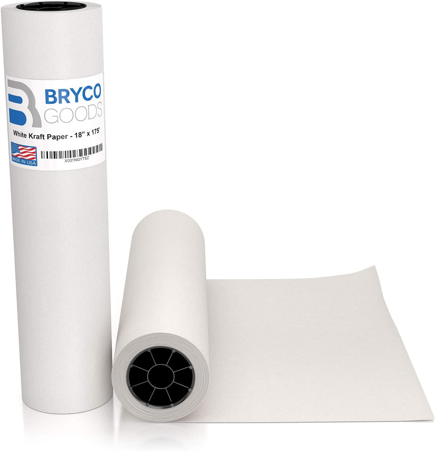 Bryco Goods White Kraft Arts and Crafts Paper Roll 18 Inches by 175 ...