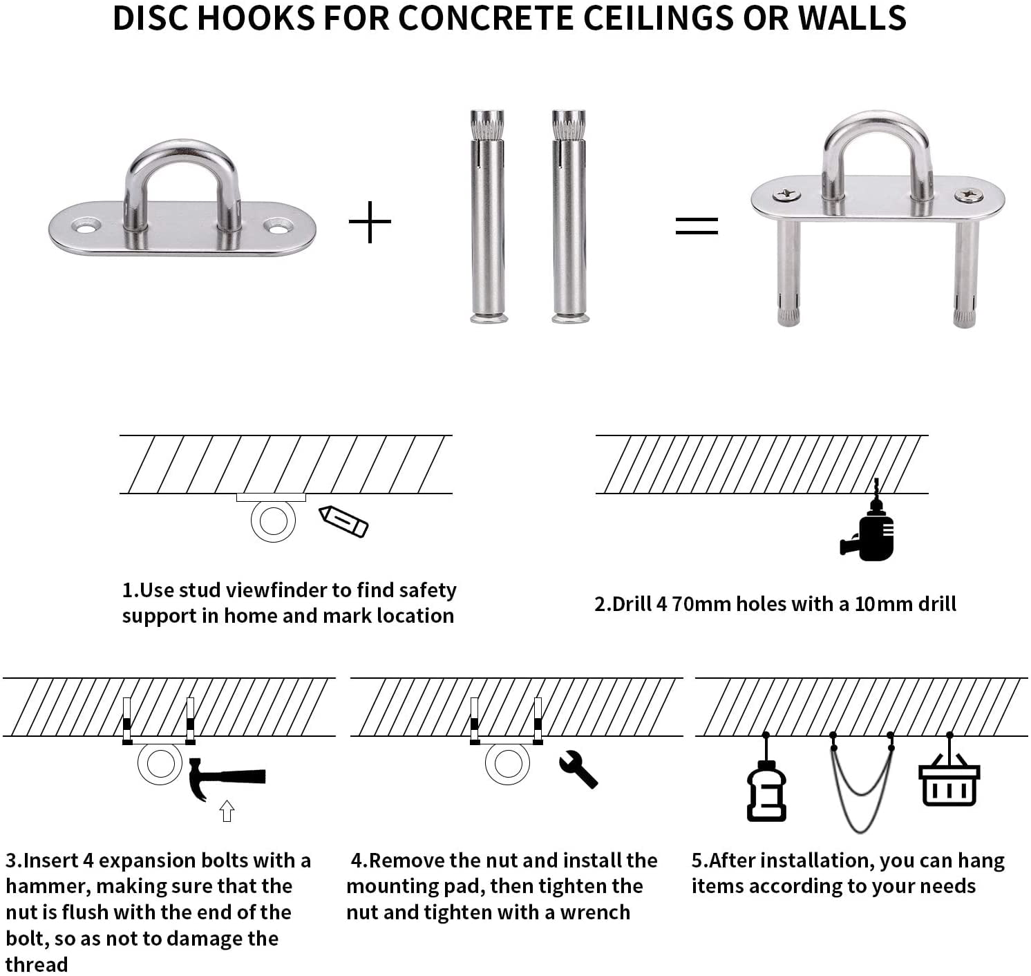 How To Install Hooks In Concrete Ceiling | Shelly Lighting