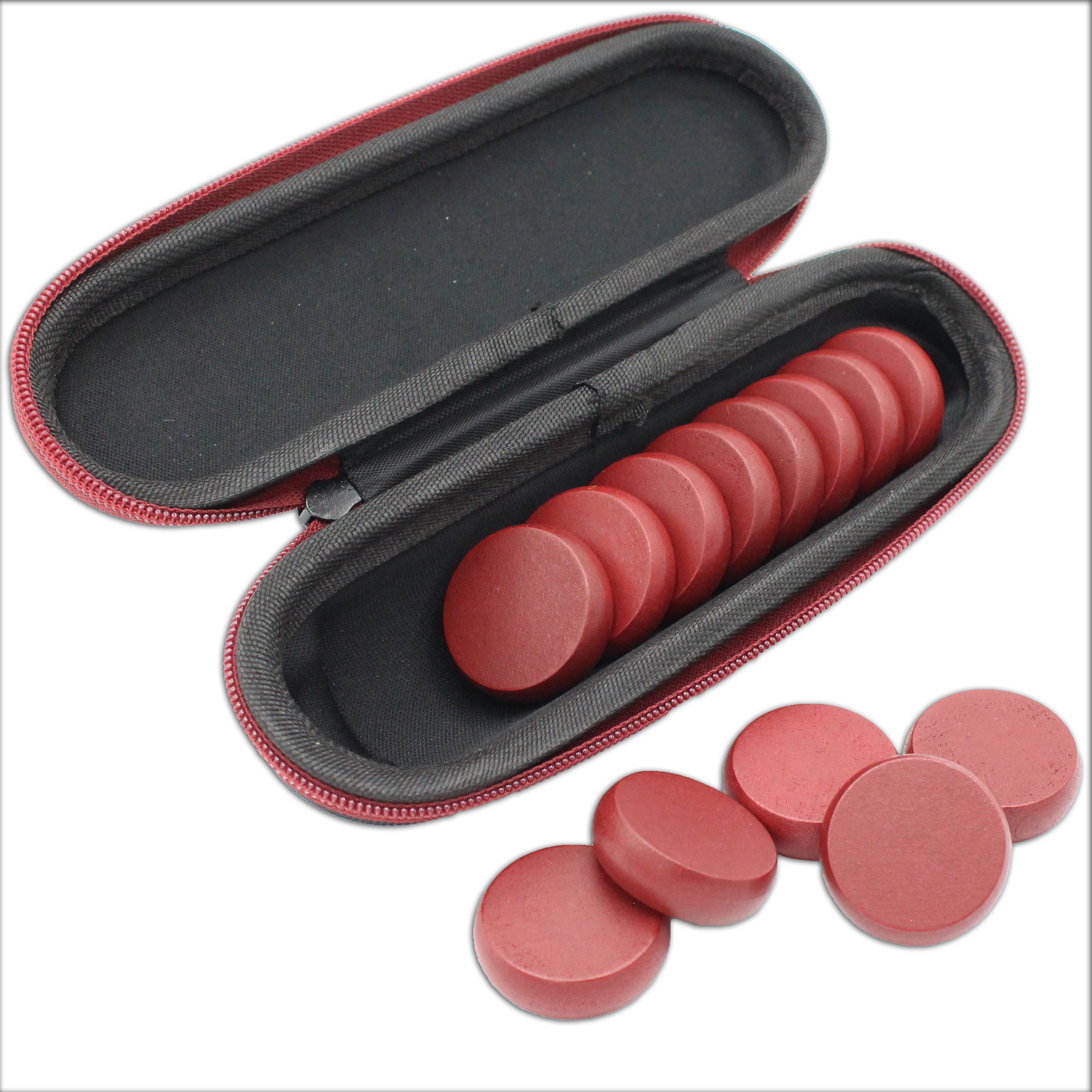 Burgundy Crokinole Disc Set with bonus carry case - Walmart.com