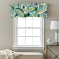 Abstract Leaf Window Valance for Kitchen, Crystals Gold Veins Luxury ...