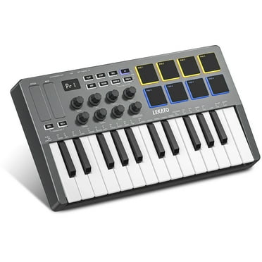 M-WAVE 25 Key USB MIDI Keyboard Controller With 8 Backlit Drum Pads ...