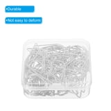Uxcell 50 Pieces Metal Paper Clip Drop-Shaped with Box 1.3 Inch Silver ...
