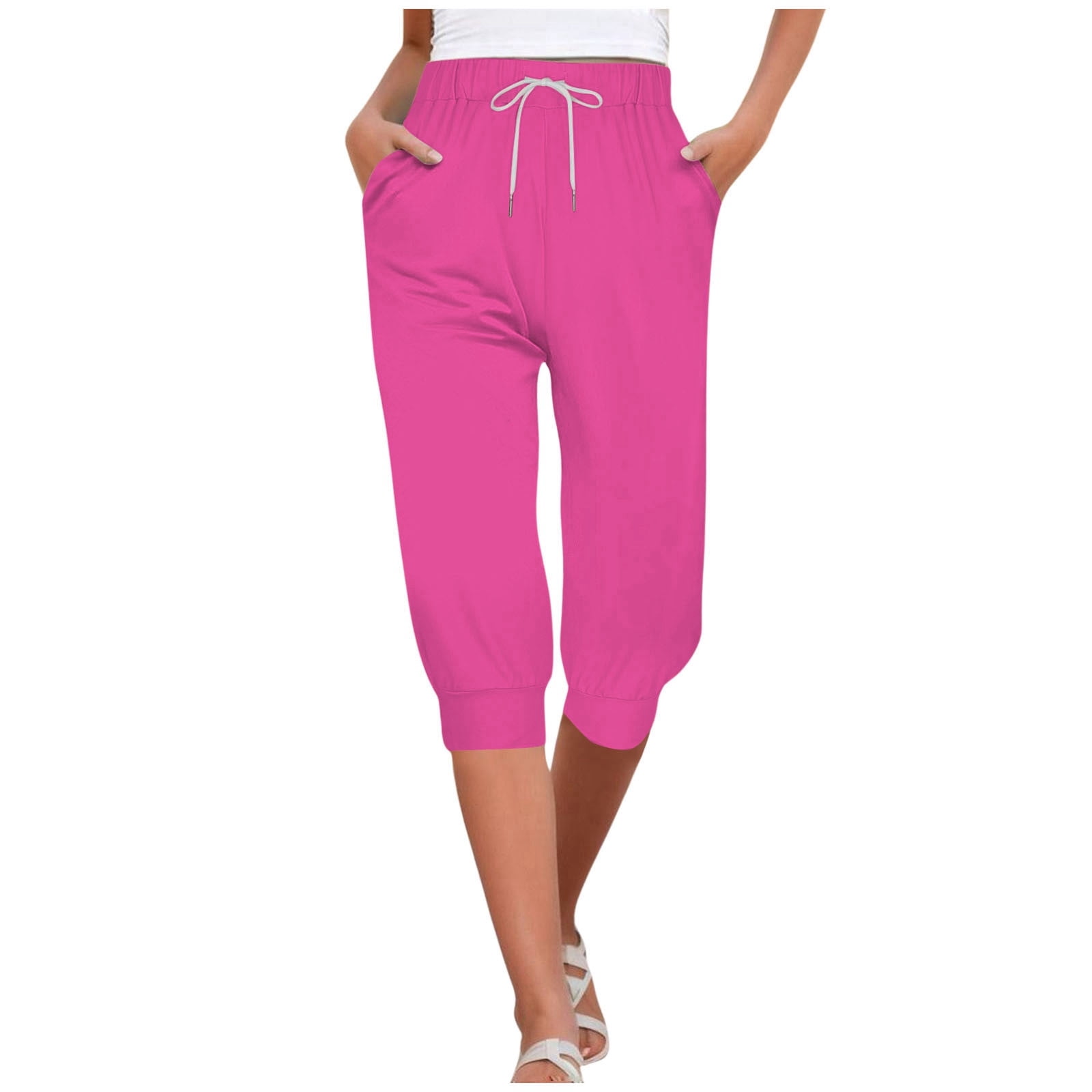 Click here for Bmisegm Capris For Women Casual Pants High Waist B... prices
