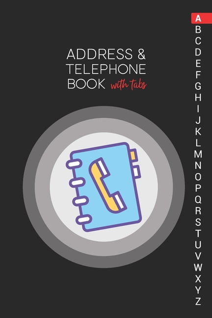 Address & Telephone Book with tabs : Personalized Address Book "6x9 ...