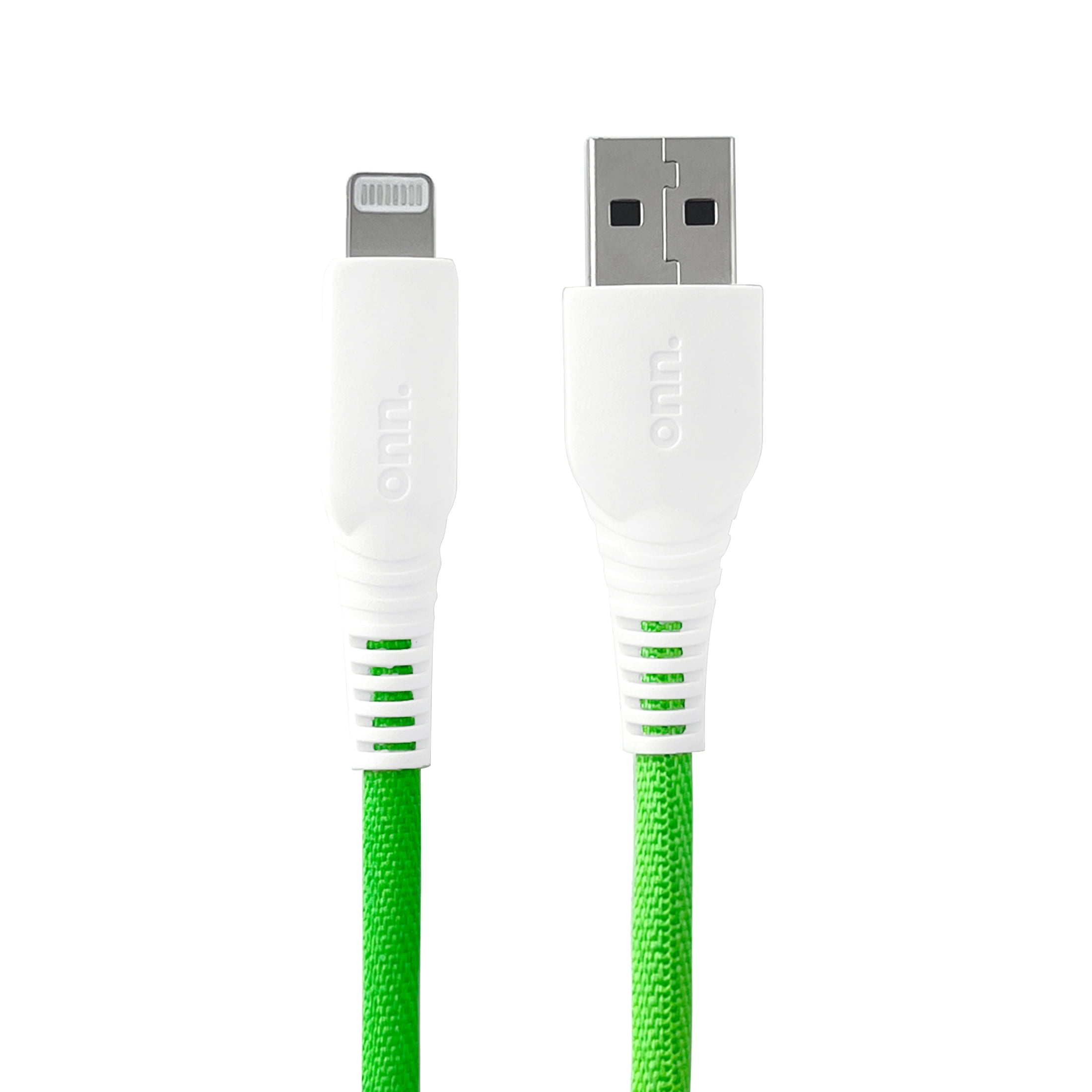 onn. Lightning to USB Rainbow Charging Cable, Yellow, 6' - Walmart.com