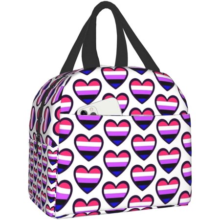 Pride Hearts - Non-Binary Lunch Box Insulated Lunch Boxes Waterproof ...