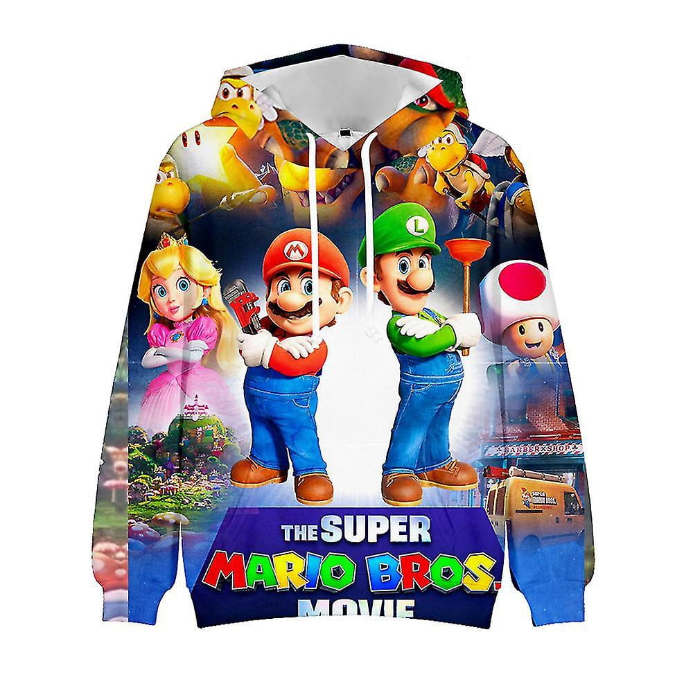 Super Mario Bros Movie 3d Print Kids Hooded Sweatshirt Casual ...