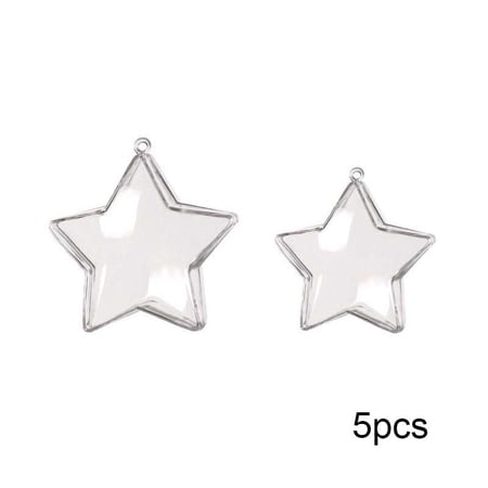 VALINK 5Pc Clear Plastic Five-pointed Star Candy Box Marry Souvenirs ...