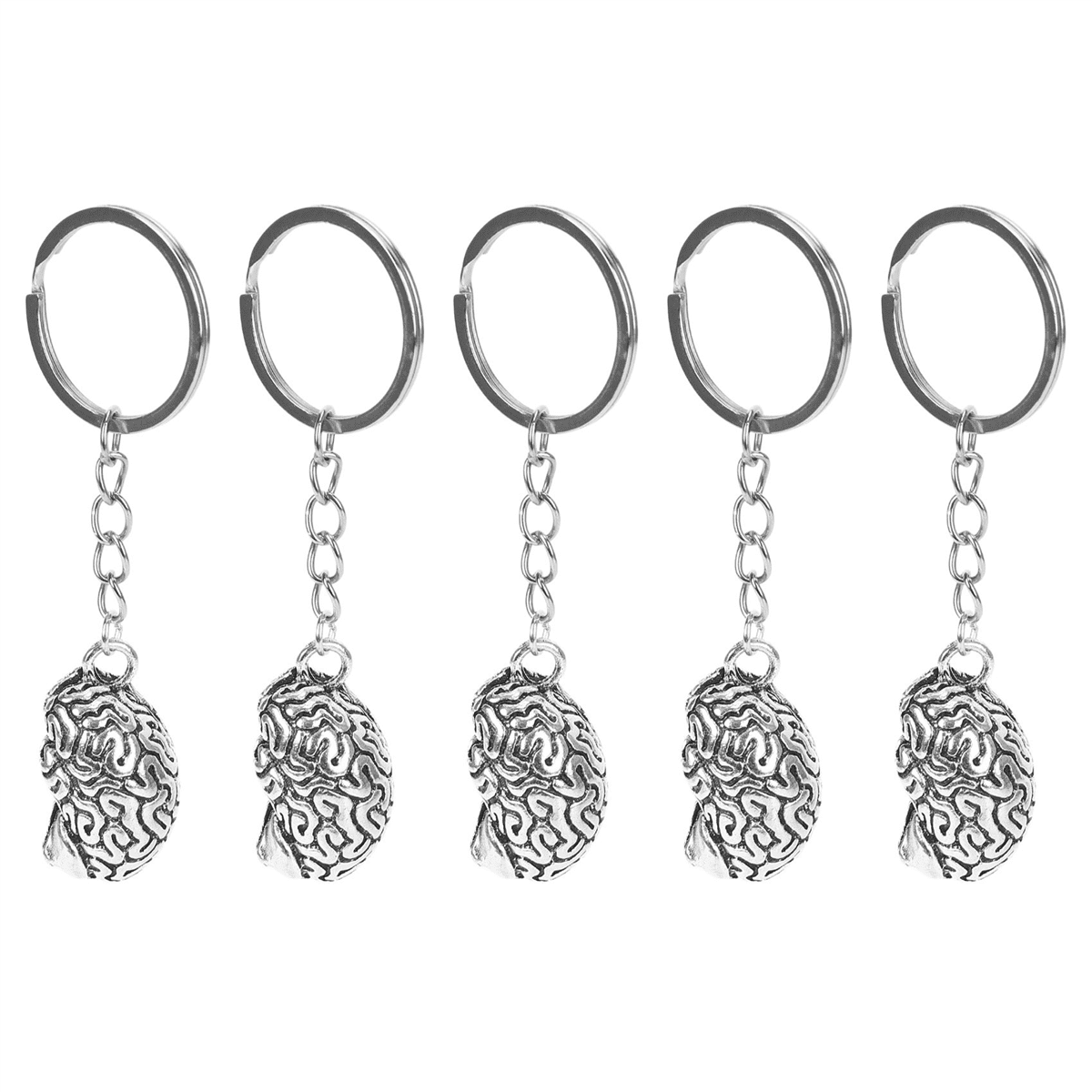 Click here for Unbranded 5x Brain Keychain Alloy Smart Iq Key Rin... prices