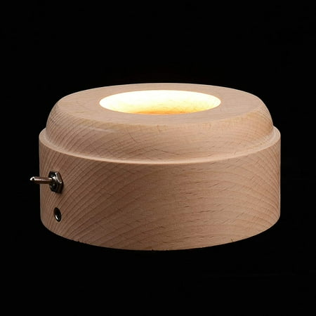 LED Lights Display Base Wooden Lighted Base Stand USB Powered LED Base ...