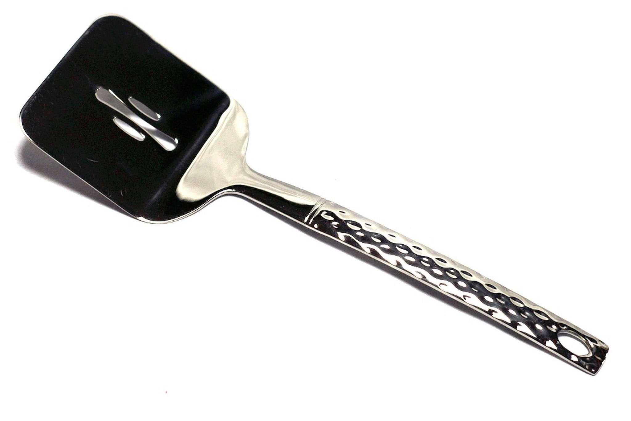 Stainless Steel Square Cake Server with Hammered Design Handle ...