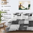 Abstract Black Grey Color Block Queen Size Bed Set,Modern White ...
