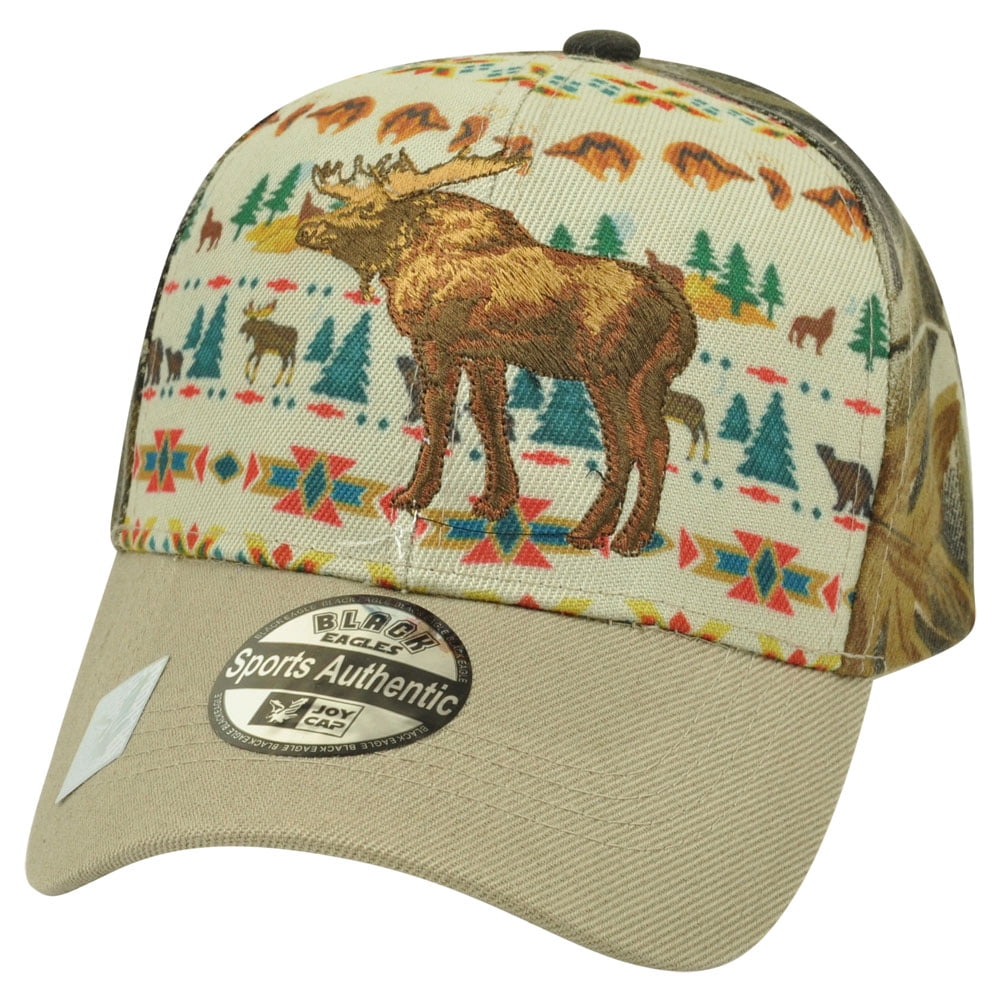 Moose Animal Nature Native Pattern Camouflage Camo Hat Cap Hunting Camp ...