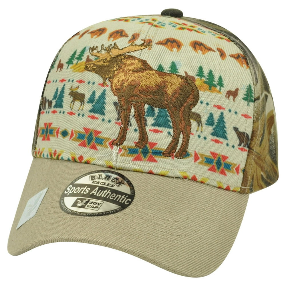 Moose Animal Nature Native Pattern Camouflage Camo Hat Cap Hunting Camp ...