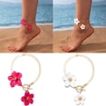 Adjustable Women's Anklet Jewelry 6 Vibrant Colors Sturdy Alloy Beach ...