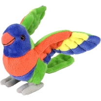 Wild Republic Huggers Green Parrot Plush Toy, Slap Bracelet, Stuffed ...