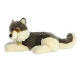 Aurora - Large Gray Miyoni - 13" Wolf - Realistic Stuffed Animal ...