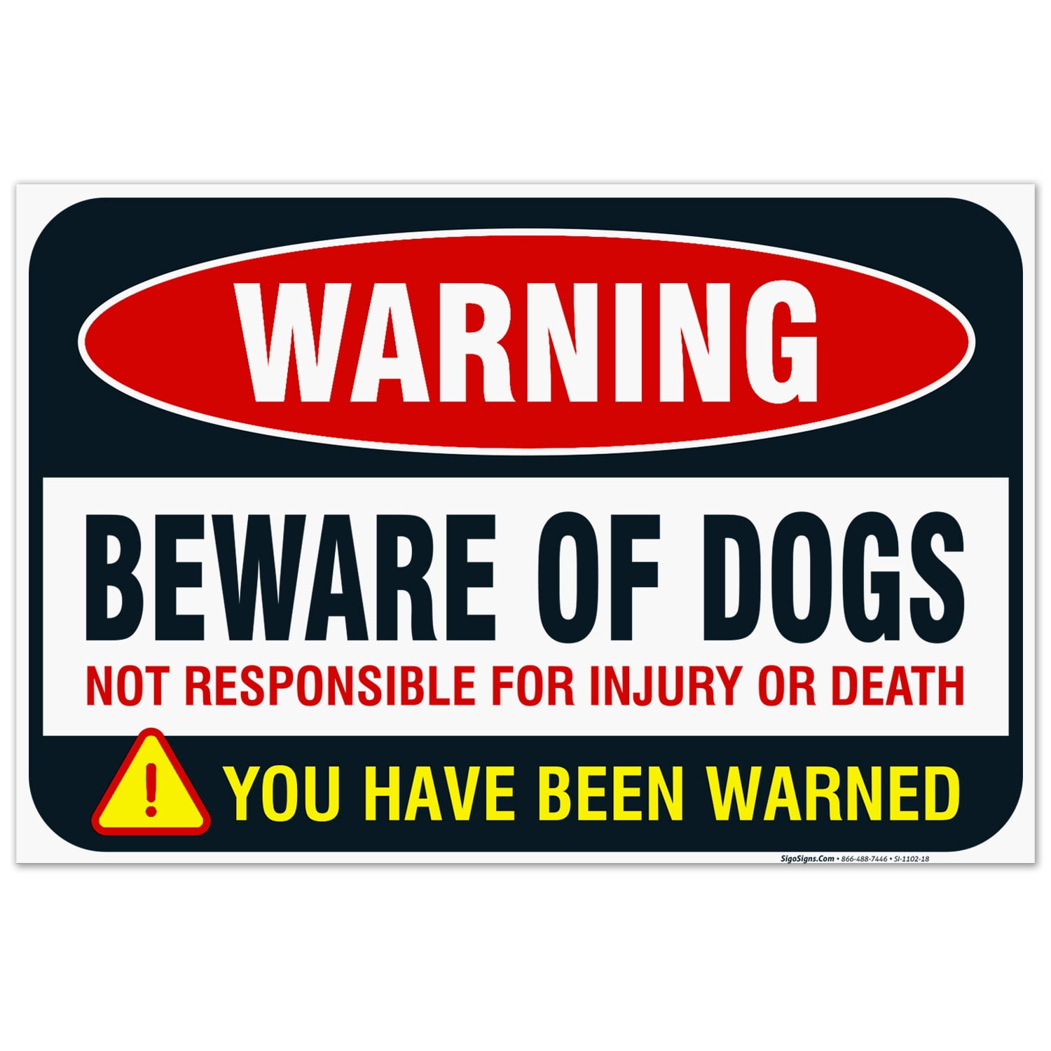 Beware of Dog Sign, Dog Warning Sign, 24x36 Corrugated Plastic 24x36 ...