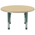 36in Round Premium Thermo-Fused Adjustable Activity Table Maple/Maple ...