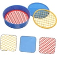 12-piece plastic soil sieve set, interchangeable sieves for efficient ...