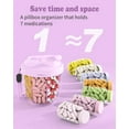 Pill Organizer with 7 Compartments, Pill Box Case for Holding 7 ...