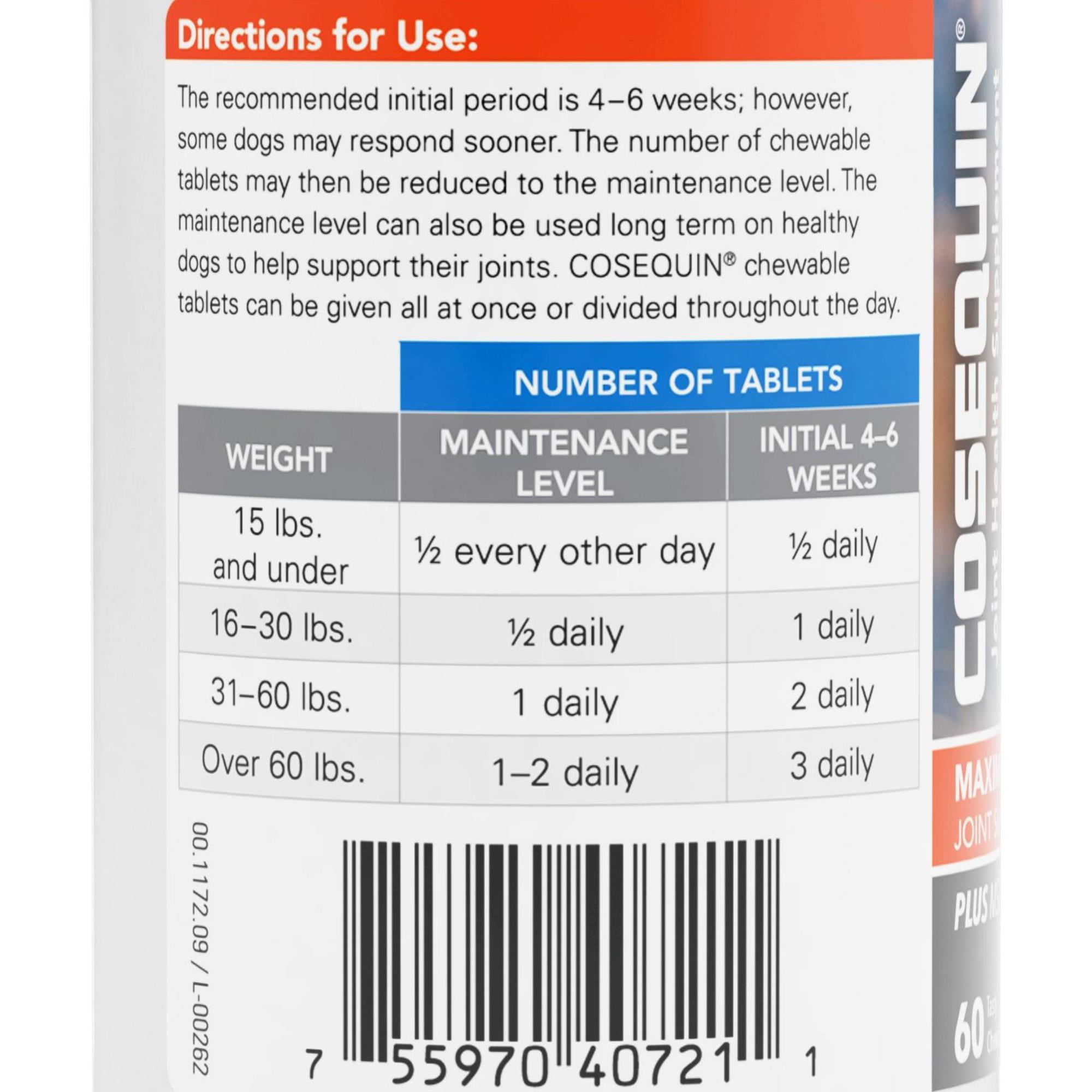 Nutramax Cosequin Maximum Strength Joint Health Supplement for Dogs ...