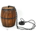 Miumaeov Wood Wine Barrel Pendent Lamp Retro Industrial Ceiling Light ...
