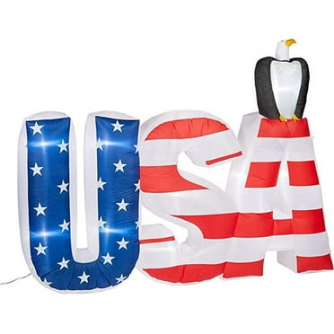 American Flag USA 20 Foot Tall Inflatable Tube Man Air Powered Waving ...