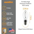 DAYI 03625-SU LU70/MOG 70 Watt High Pressure Sodium Light Bulb, Mogul ...