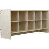 RRI Goods Daycare 10 Section Wall Hanging Cubby Organizer Shelf White ...