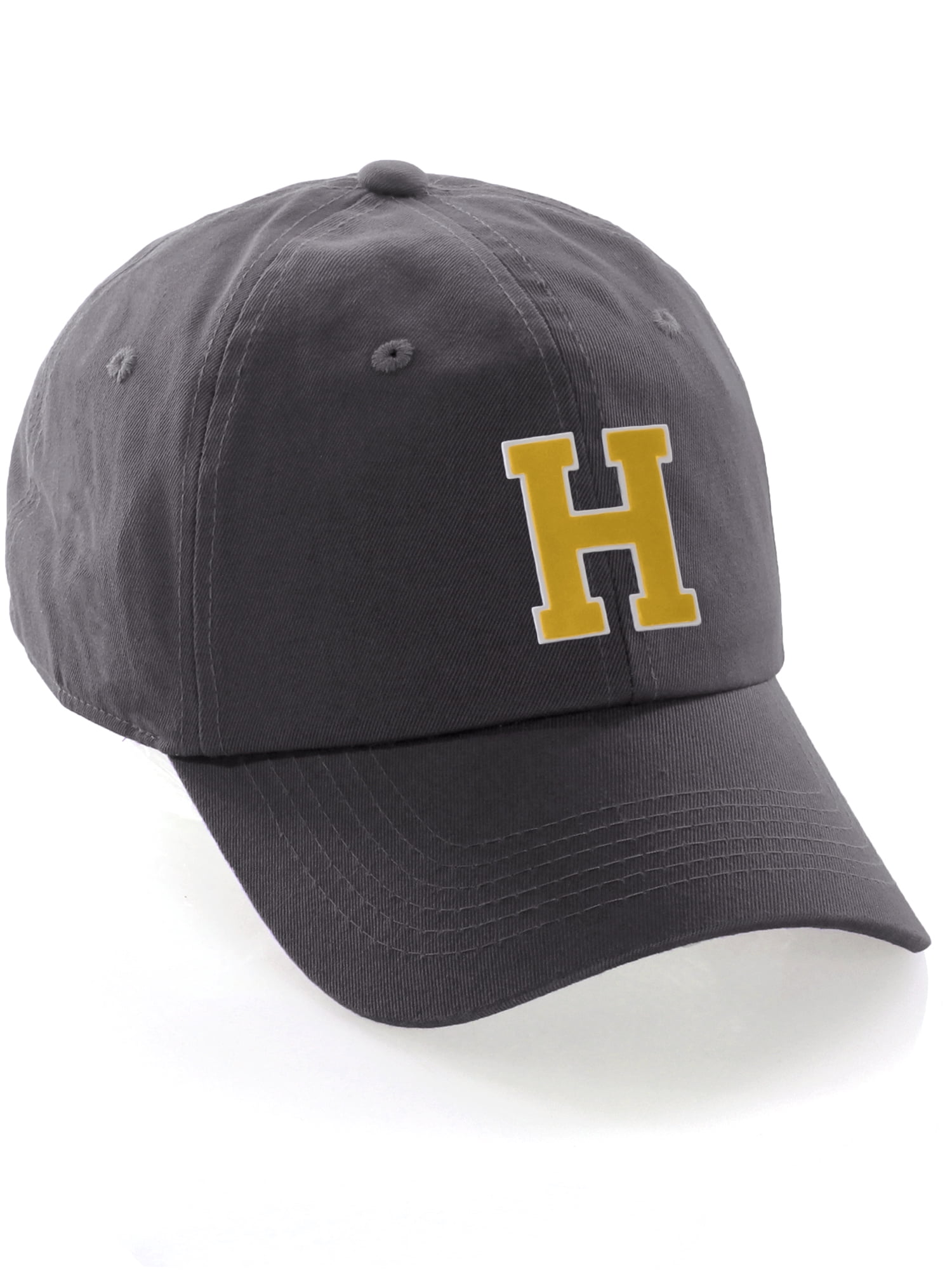 Custom Hat A to Z Initial Letters Classic Baseball Cap, Charcoal Hat ...