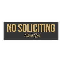 No Soliciting Sign (White) - Small - Walmart.com
