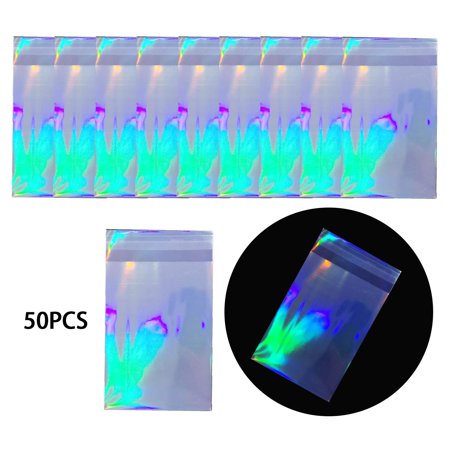 50 Pieces Transparent Trading Cards Cover Shiny Trading Card Sleeves ...