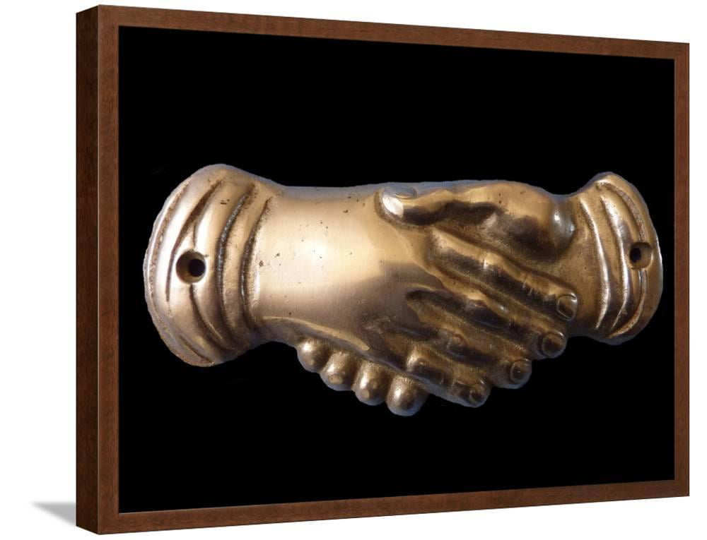 Masonic Handshake Symbol, End of 19th C, Framed Art Print Wall Art Sold ...
