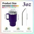 3 oz Mini Tumbler Shot Glass with Straw and Lid, 24 Pack Stainless ...