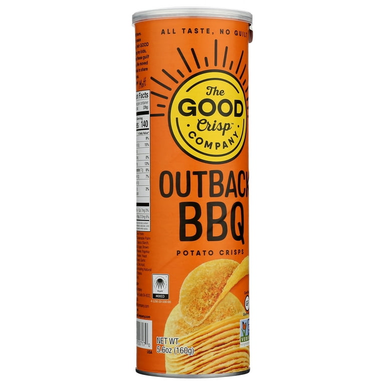 Pack of 8, The Good Crisp Company Outback BBQ Potato Chips, 5.6 oz