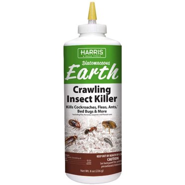 Harris Bed Bug Killer Powder with Diatomaceous Earth 8oz, 2 Pack ...